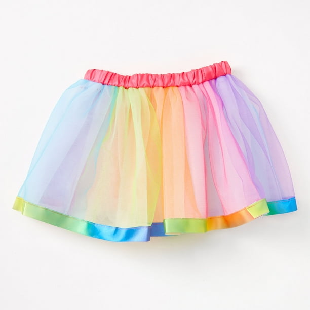 Claire's Club Satin Trim Rainbow Tulle Tutu - Walmart Business Supplies