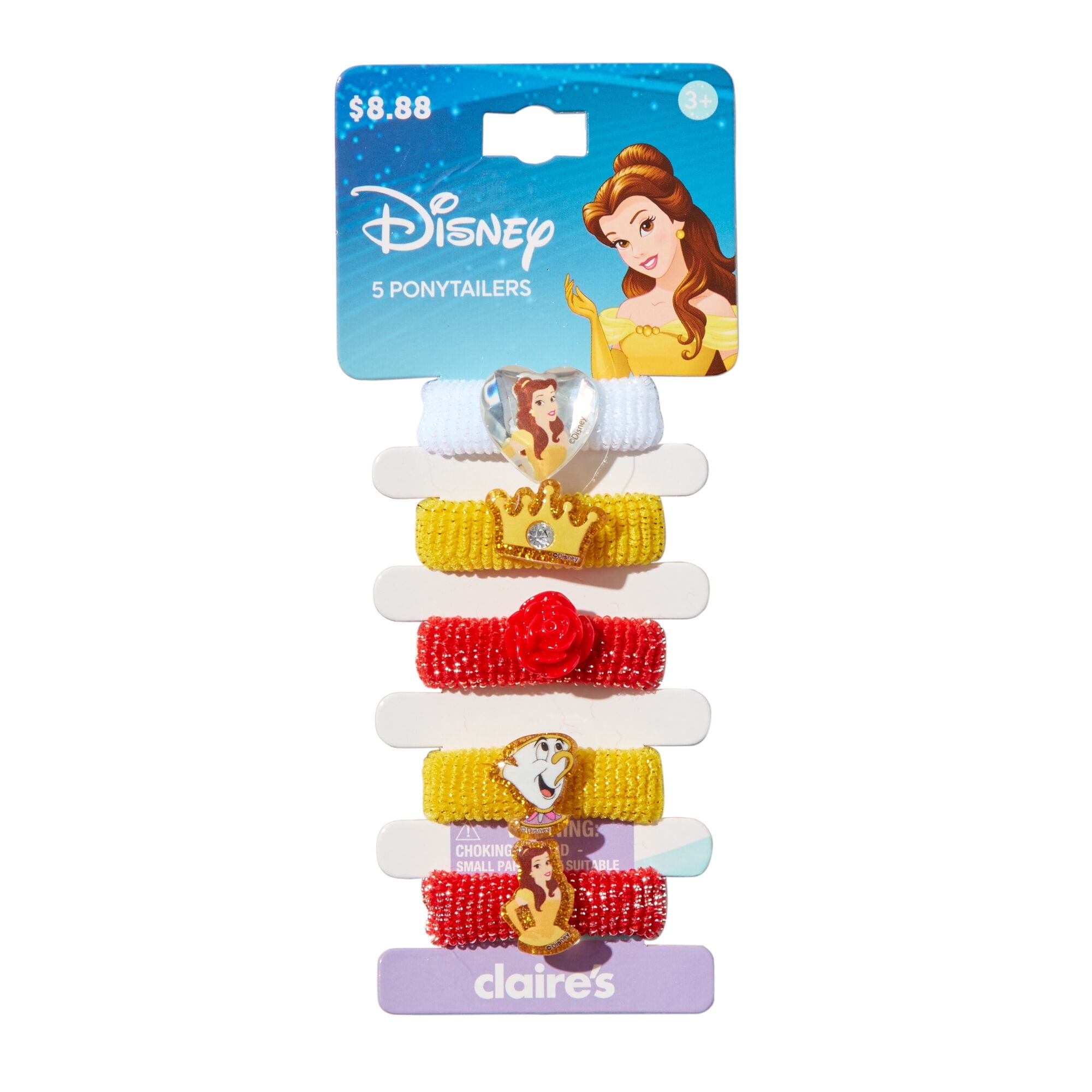 Claire's Disney Beauty and the Beast Little Girl Ponytailers with ...