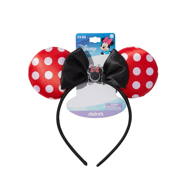 Claire's Disney Classic Minnie Mouse Red and White Polka Dot Headband ...