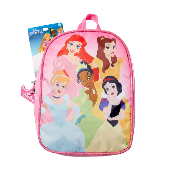Claire's Girl's Glittery Disney Princess School Backpack, Multicolor ...