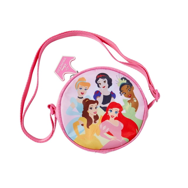 Claire's Disney Princess Round Crossbody Purse with Adjustable Strap ...