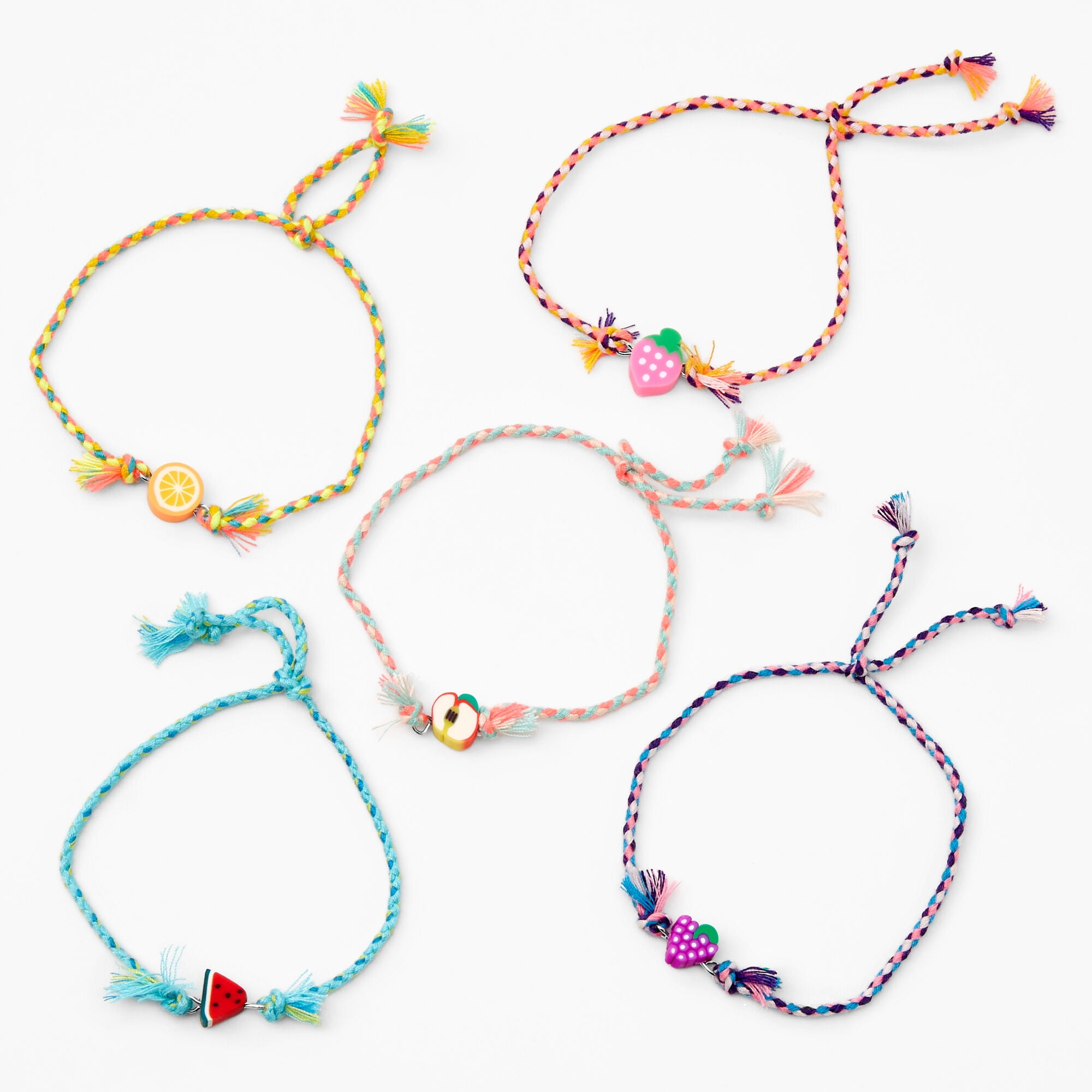 Claire's Fruit Mix Bracelets - 5 Pack - Walmart.com