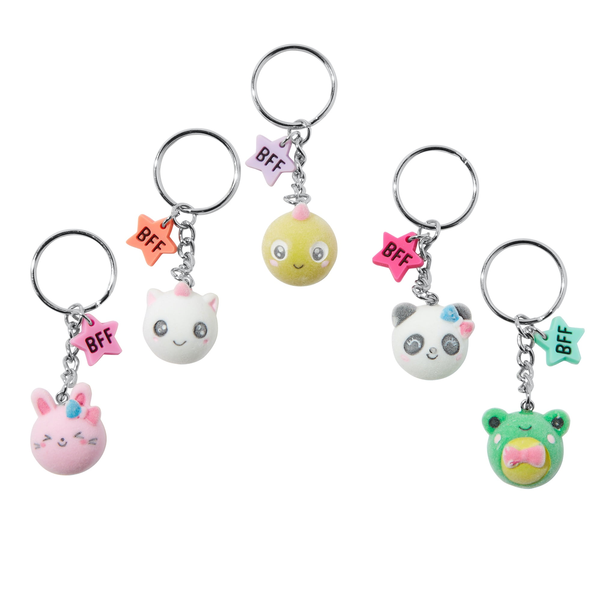 Claire's Girls Baby Animal Best Friends Keychains with BFF Charm, 5 ...