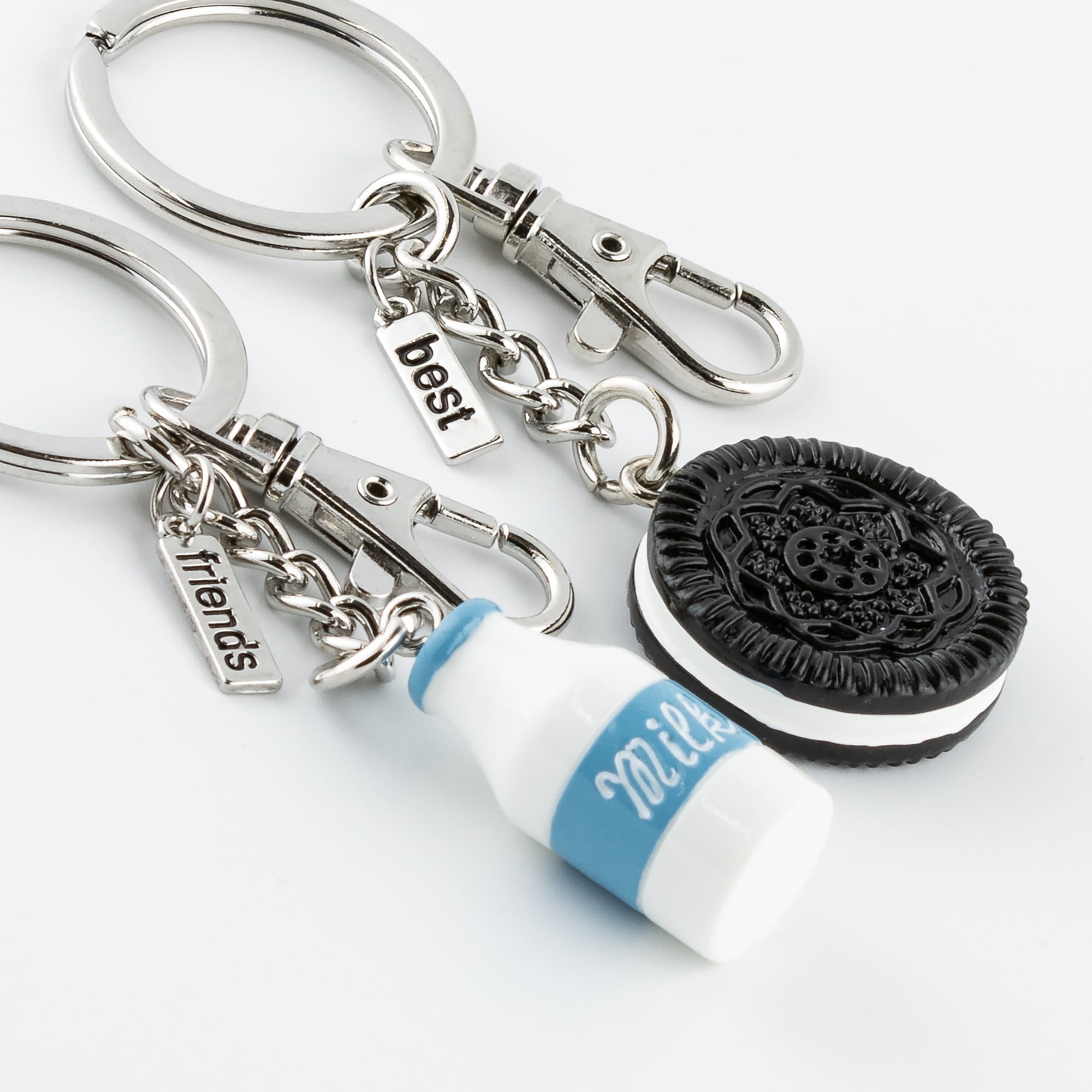Claires Girls Best Friend Milk & Cookies Keychains Charm Set - Walmart.com