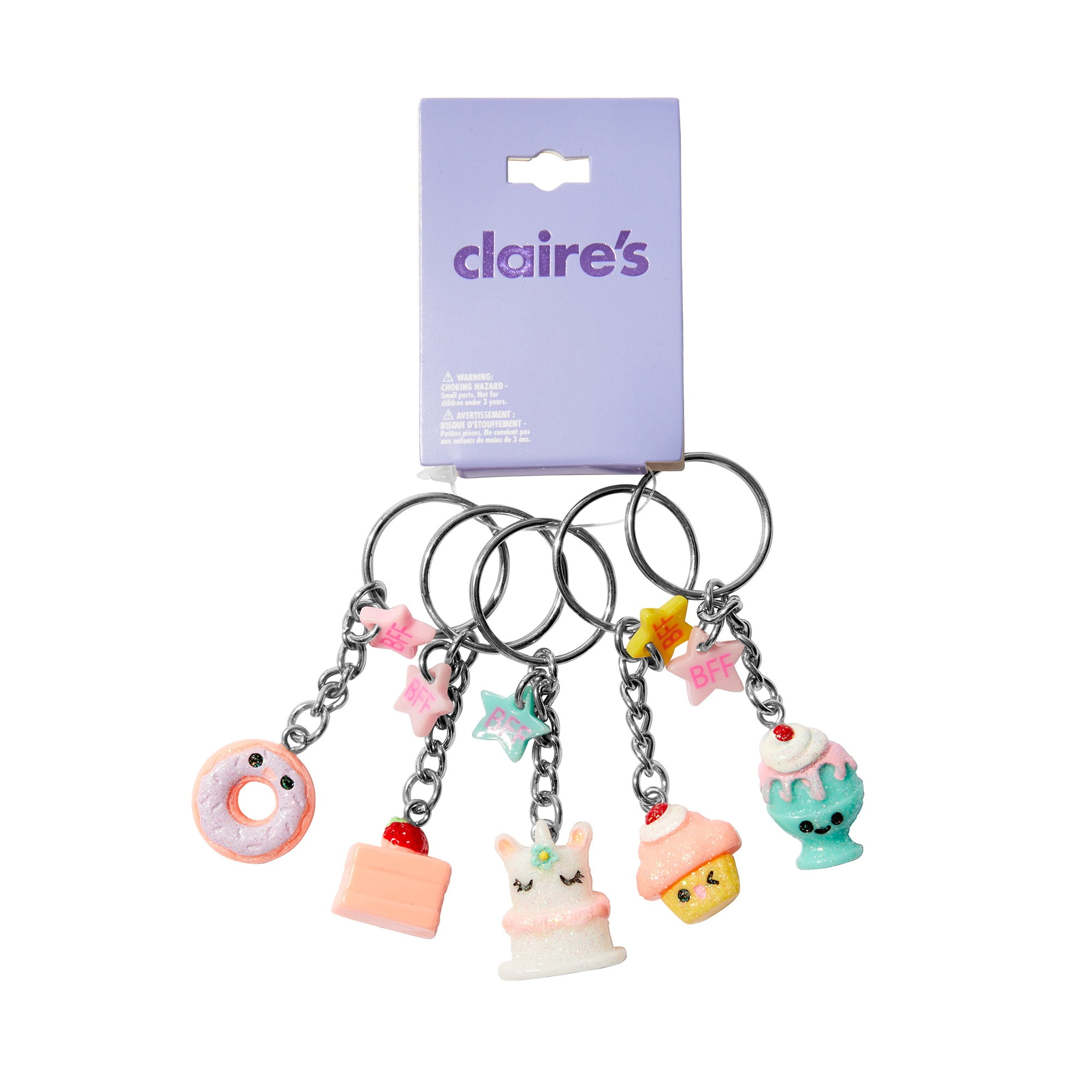 Claires Girls Sweet Treats Keychain Set, 5-Pack - Walmart.com