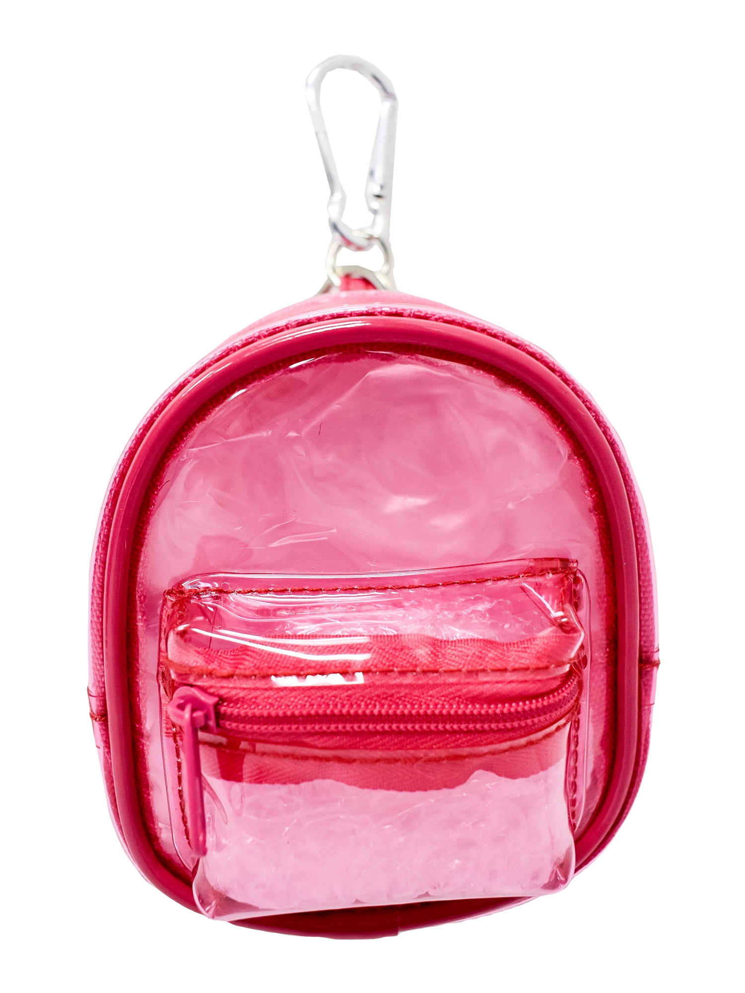 Claire's Girls Clear Pink Mini Jelly Backpack Metal Keychain, Children ...