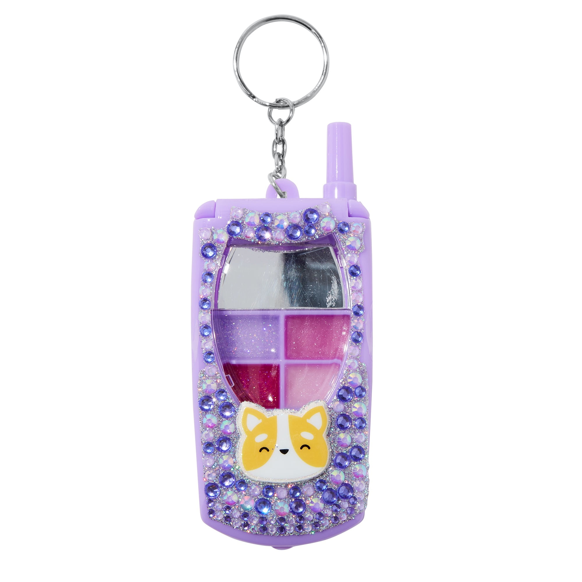 Claire's Girls Purple Corgi Rhinestone Flip Phone Lip Glosses on Chain ...