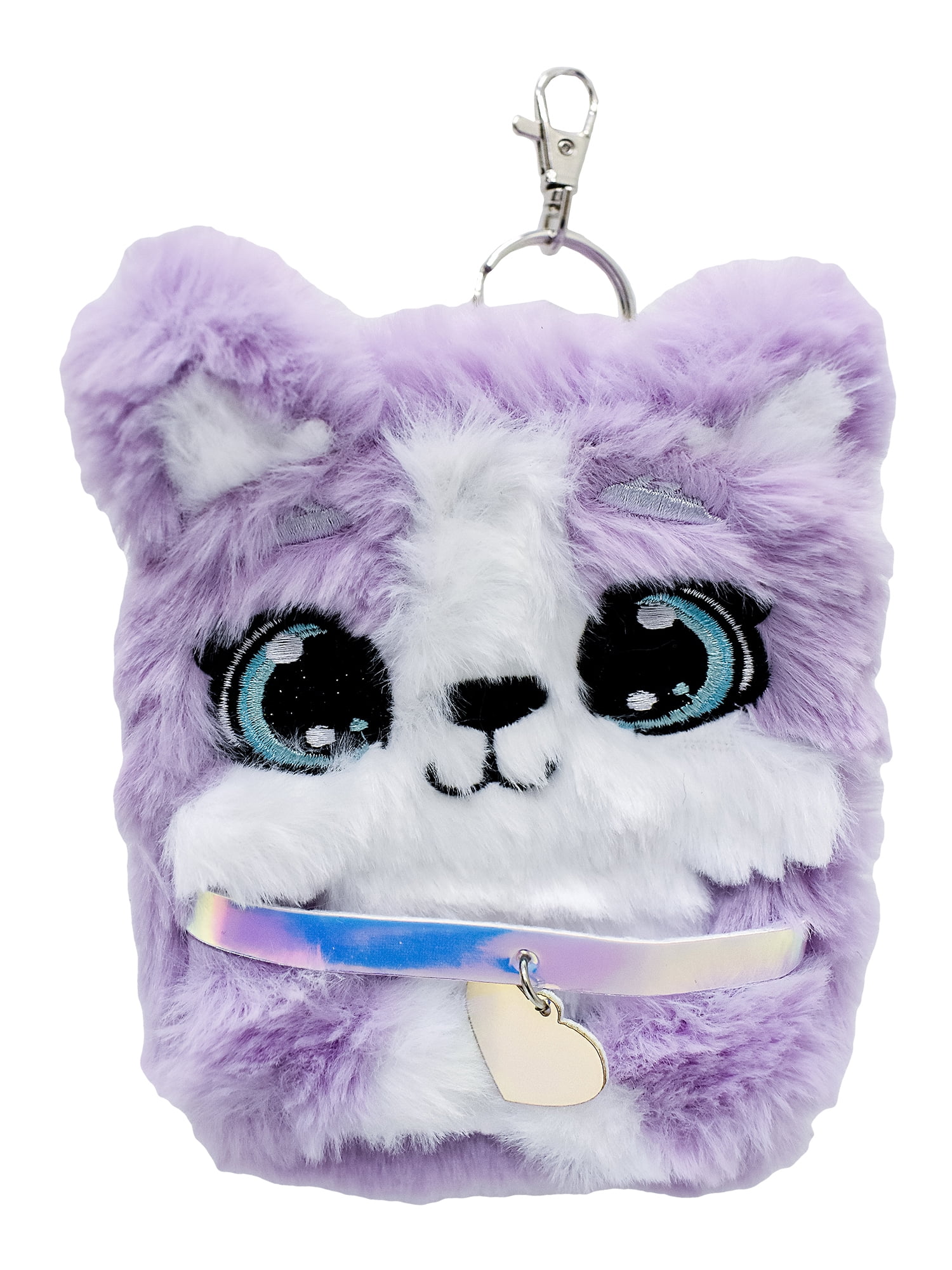 Claire's Girls Fuzzy Purple Dog Mini Backpack Keychain Bag Kids Charm ...
