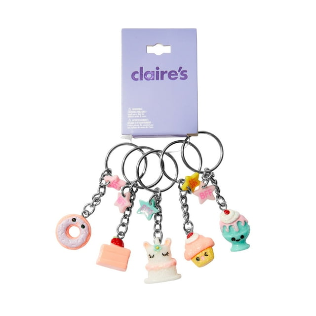 Claire's Girls Best Friends Forever Sweet Treats Keychain Set, 5-Pack ...