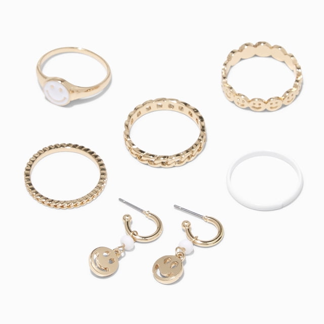 Claire's Teen Girls Mix and Match Smiley Face Mixed Piece Jewelry Box ...