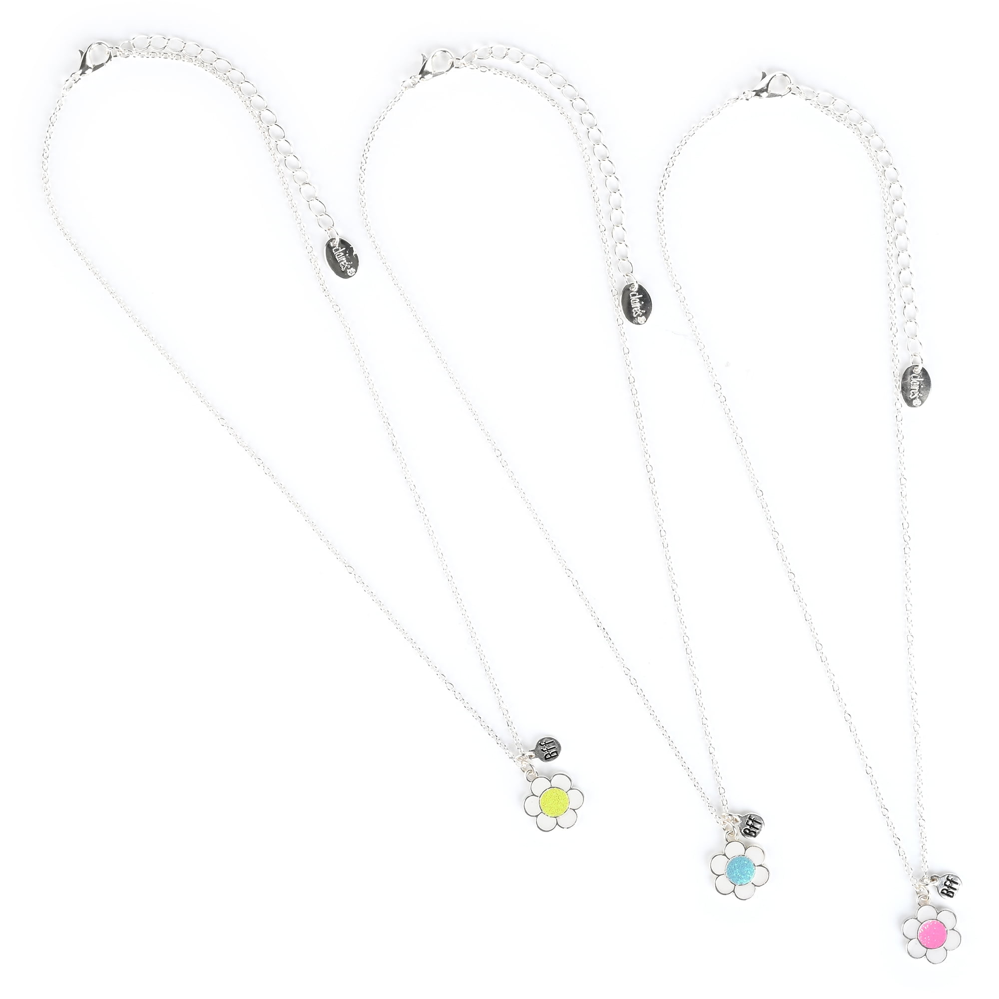 Claire's Teen Girls Neon Flower Best Friends Necklace Set, Lobster ...