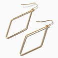 Claire's Gold Plated Triangle Drop Earrings - Walmart.com