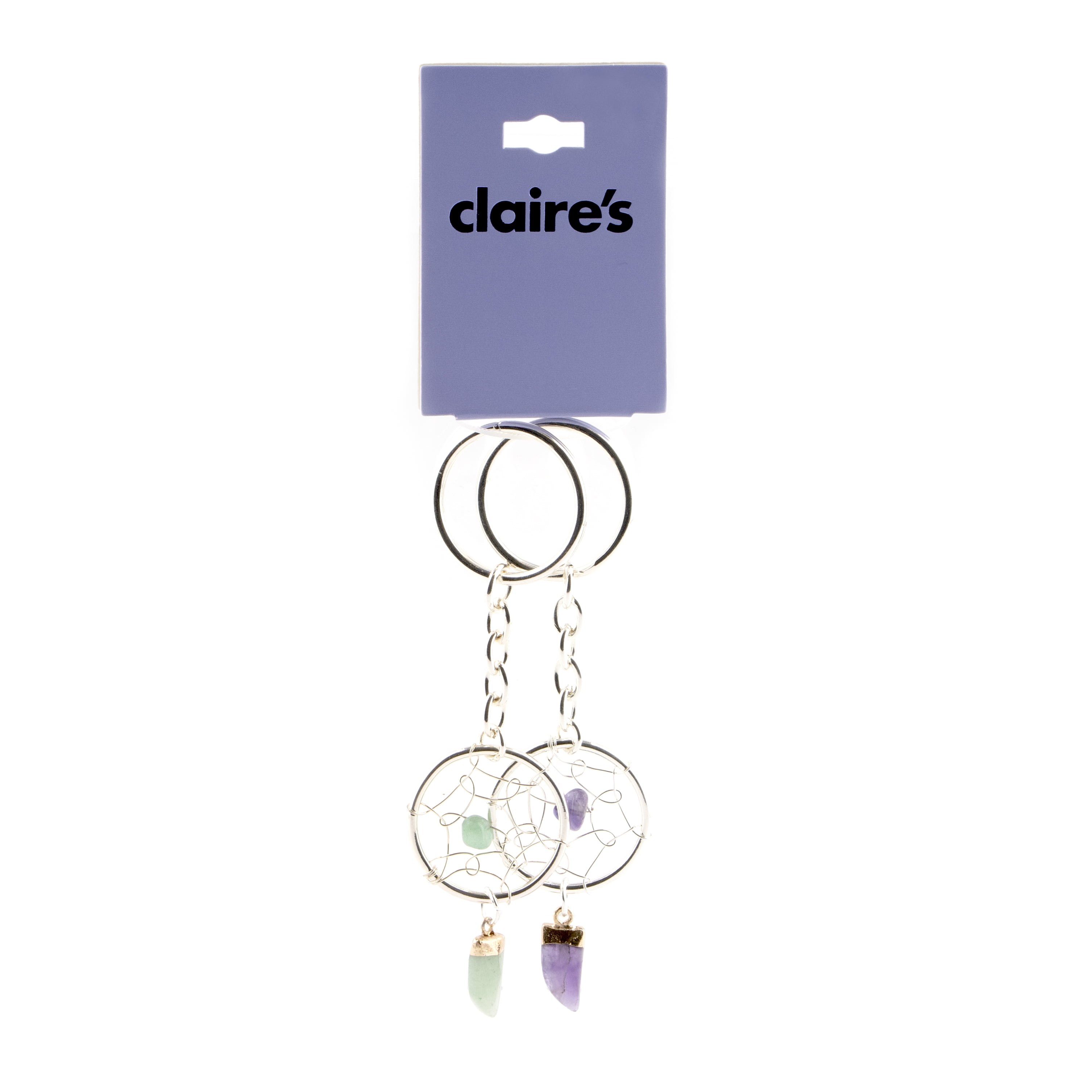 Claire's Green and Purple Crystal Dreamcatcher Best Friends Keychains ...