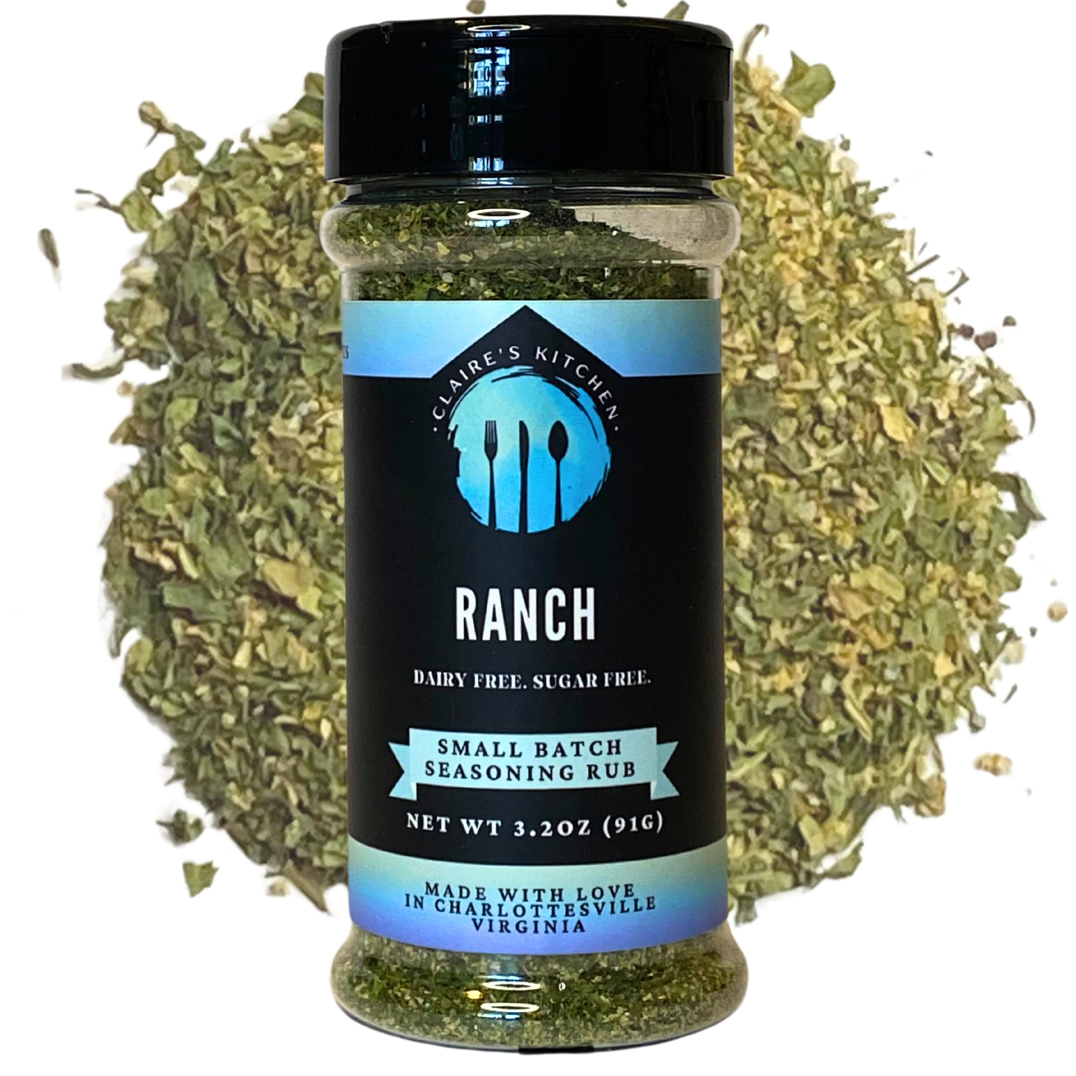 Claire's Kitchen Ranch Seasoning Rub/Dairy HYZ01 & Sugar Free Powder/All Natural Keto Blend/Meat ...