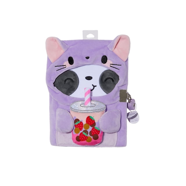 Claire's Children's Panda Dressed up as Purple Mouse Diary with Lock ...