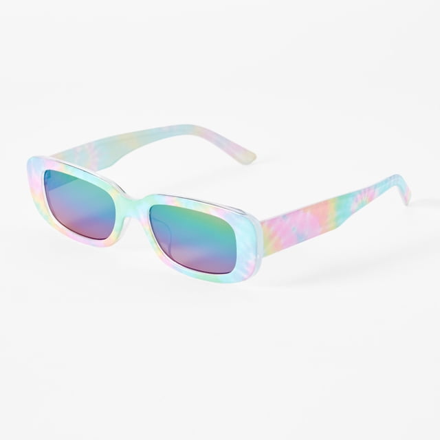Claire's Pastel Tie Dye Rectangular Sunglasses - Walmart.com