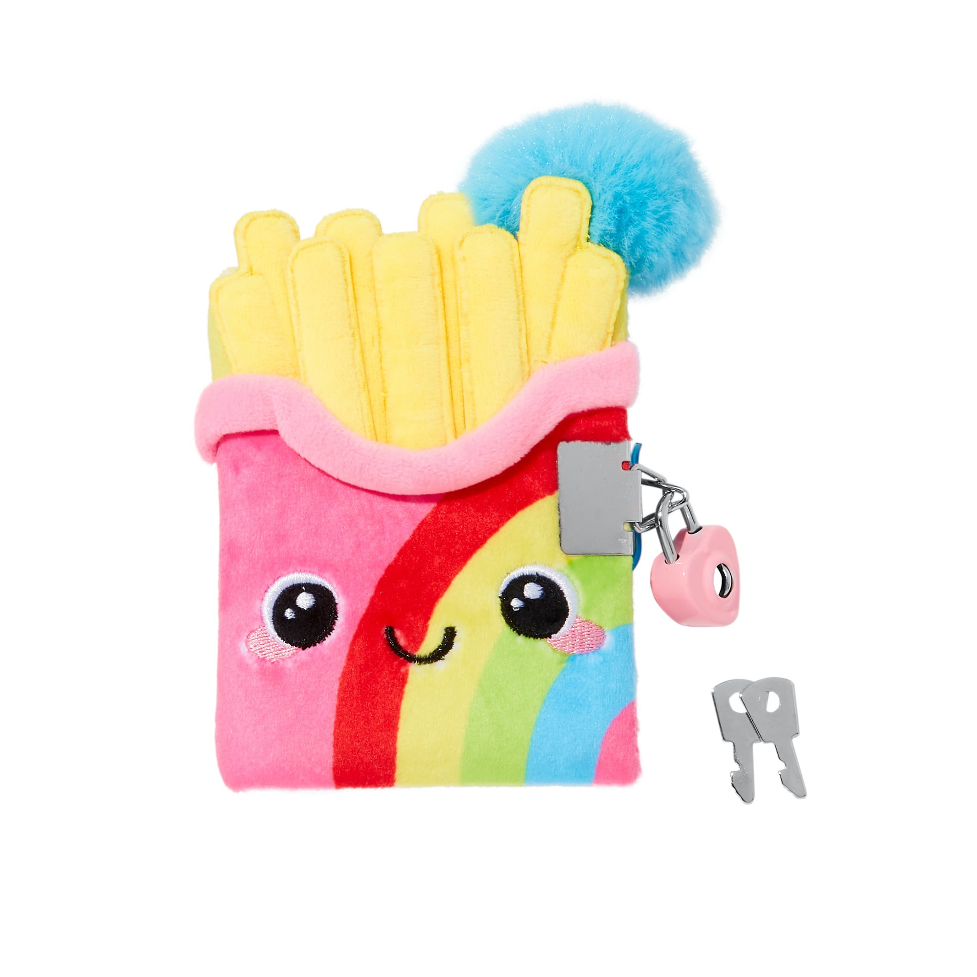 Claire's Kids & Teens Lockable Rainbow French Fry Mini Journal Book ...