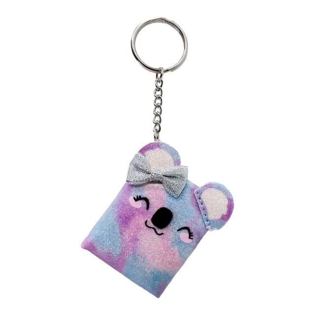 Claire's Sparkly Purple and Blue Tie Dye Koala Mini Diary on Metal ...