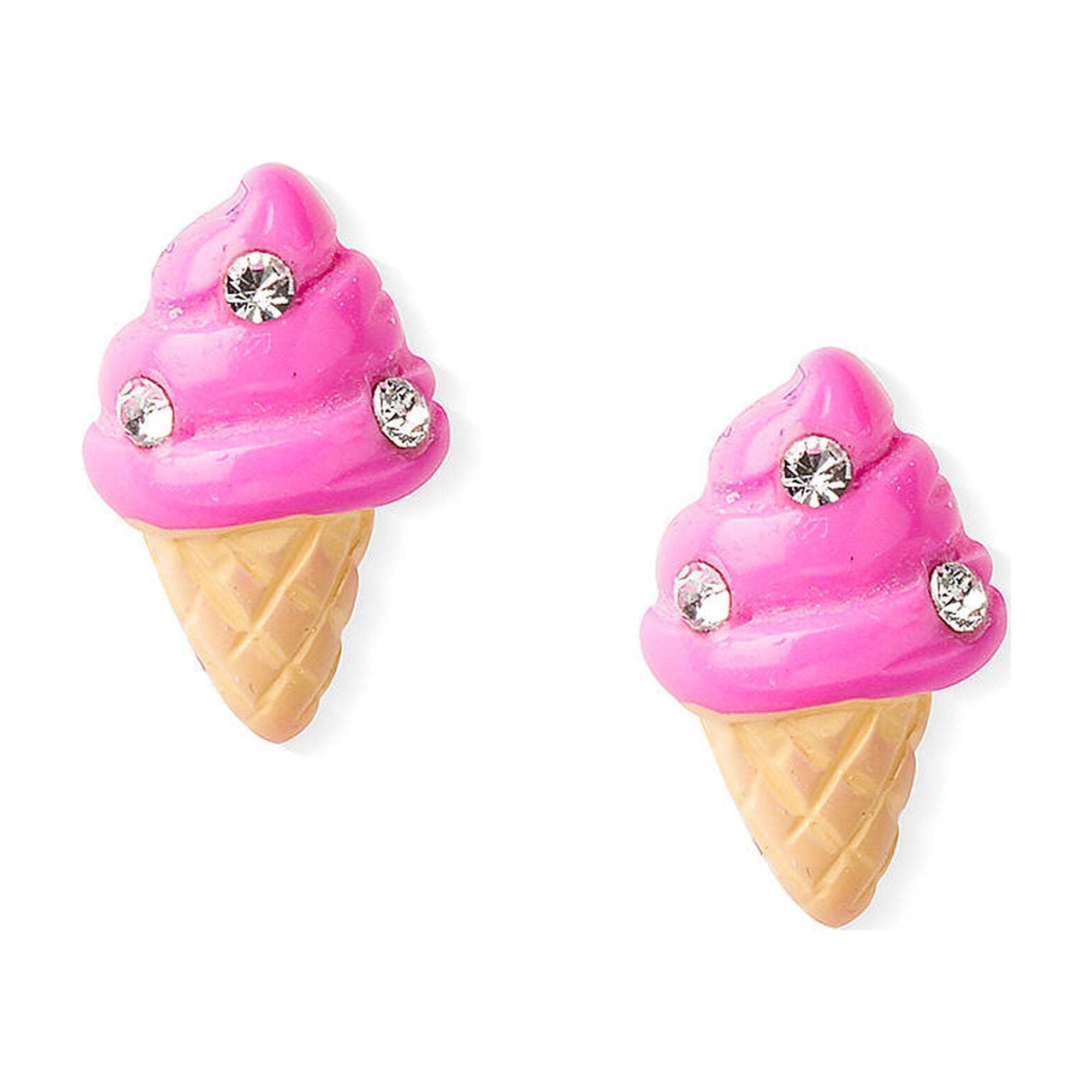 Claire's Jewelry: Sterling Silver Pink Ice Cream Cone Stud Earrings ...