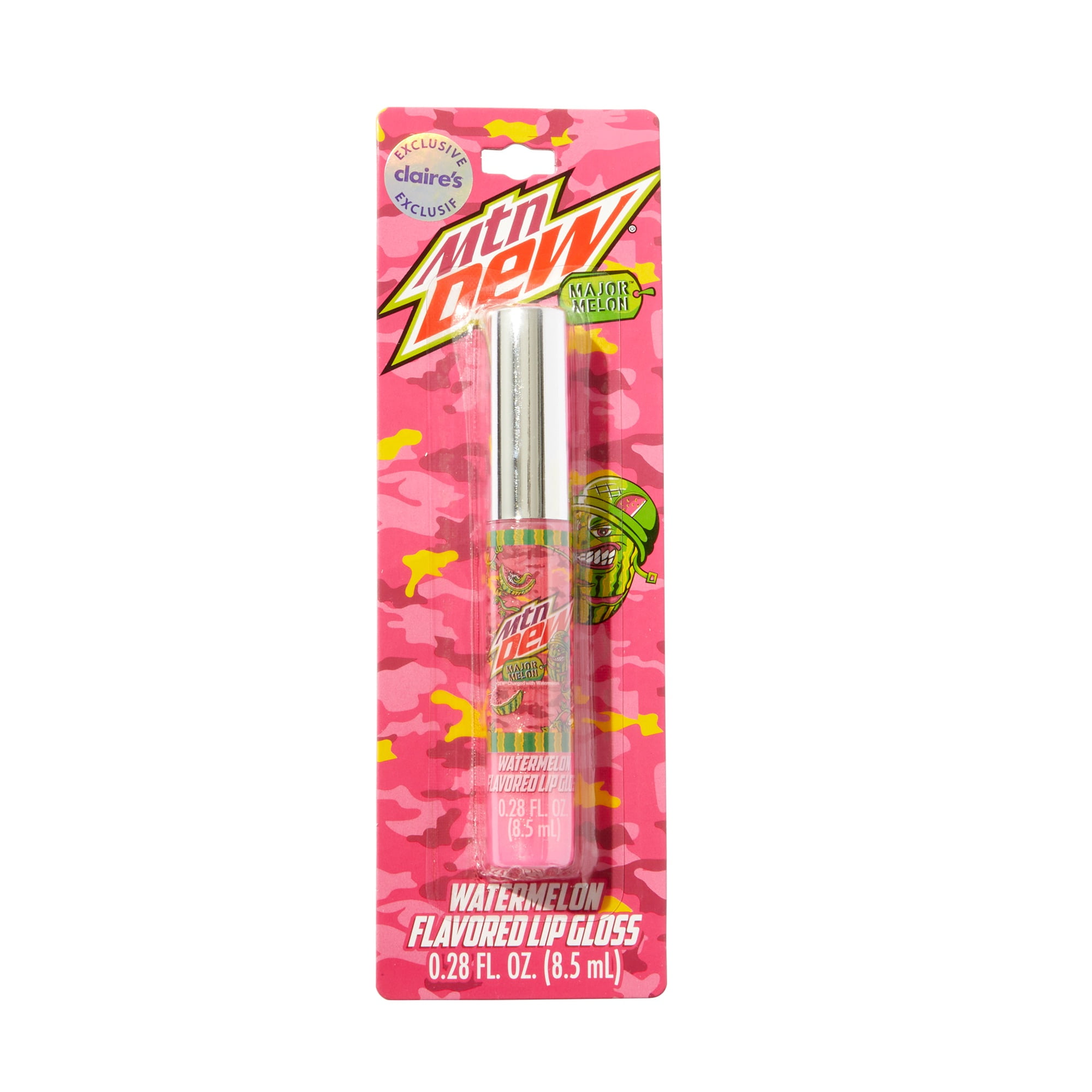 Claire's Tween Girls Watermelon Mountain Dew Flavored Lip Gloss, Light ...