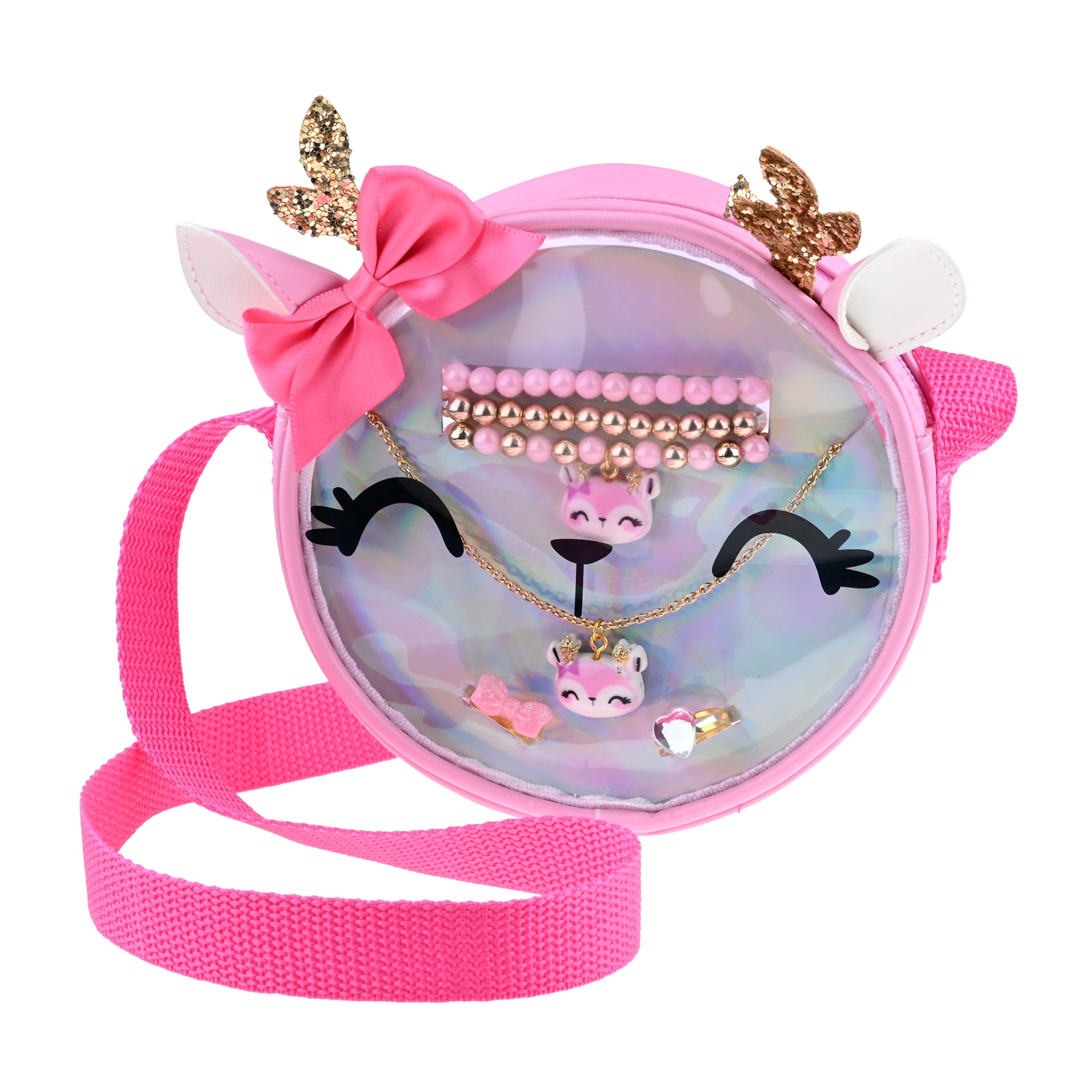 Claire's Tween Girls Pink and Blue Reindeer Jewelry Collection ...