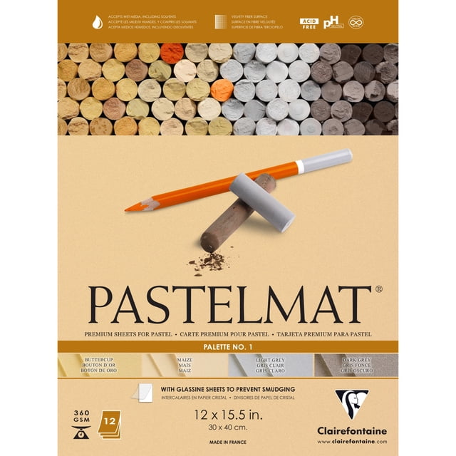Clairefontaine Premium Pastelmat Pad, 12" x 15.75", PL1 - Walmart.com