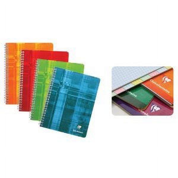 Clairefontaine Wirebound Notebook - Graph w/8 tabs 48 sheets - 4 1/4 x ...