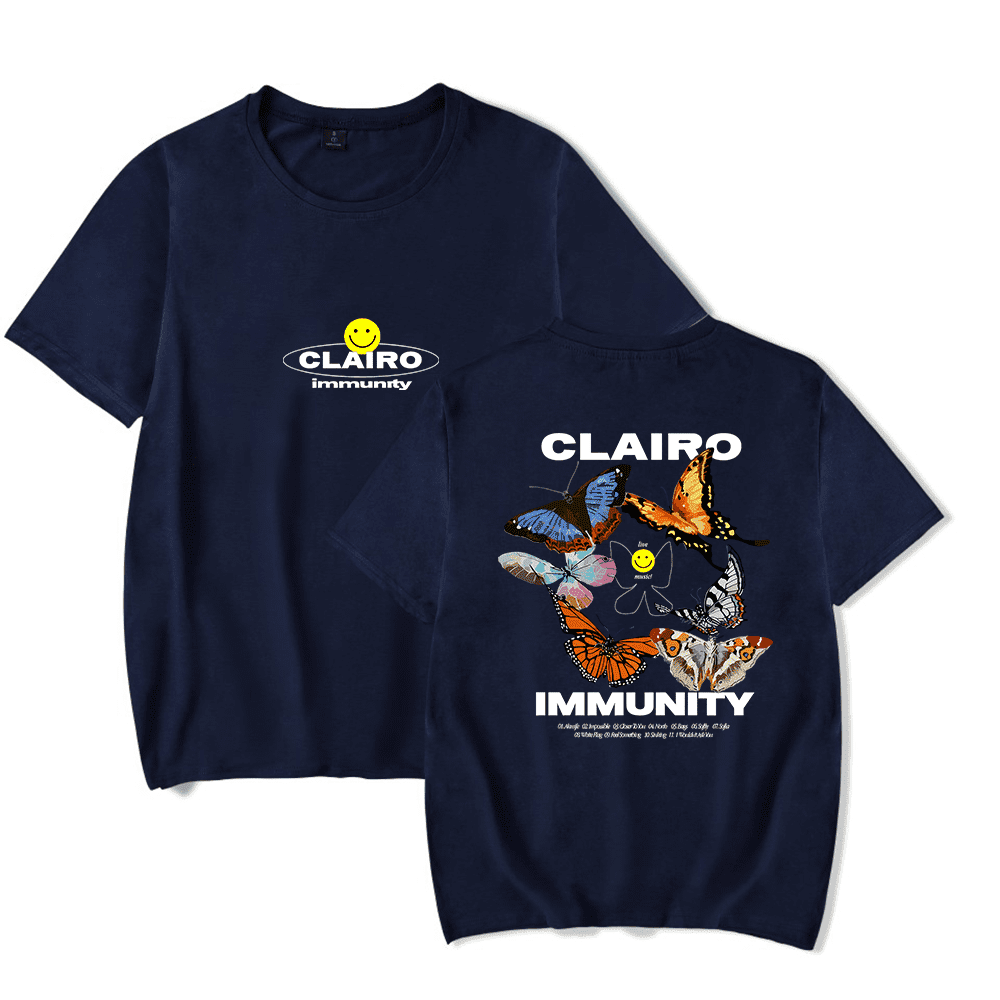 Clairo Immunity Butterfly Tee New Logo Merch T-Shirts Cosplay Women Men ...