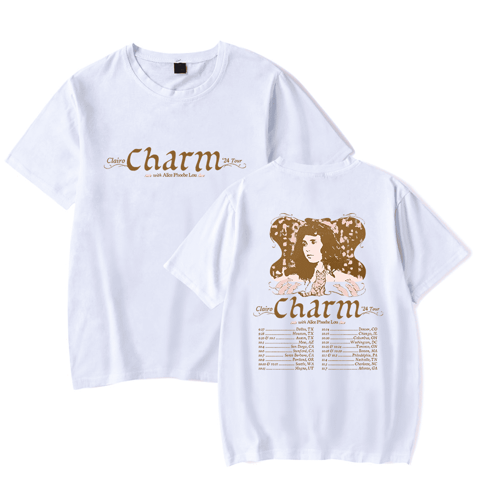 Clairo Merch Charm 24 Tour Tee New Logo Merch T-Shirts Cosplay Women ...