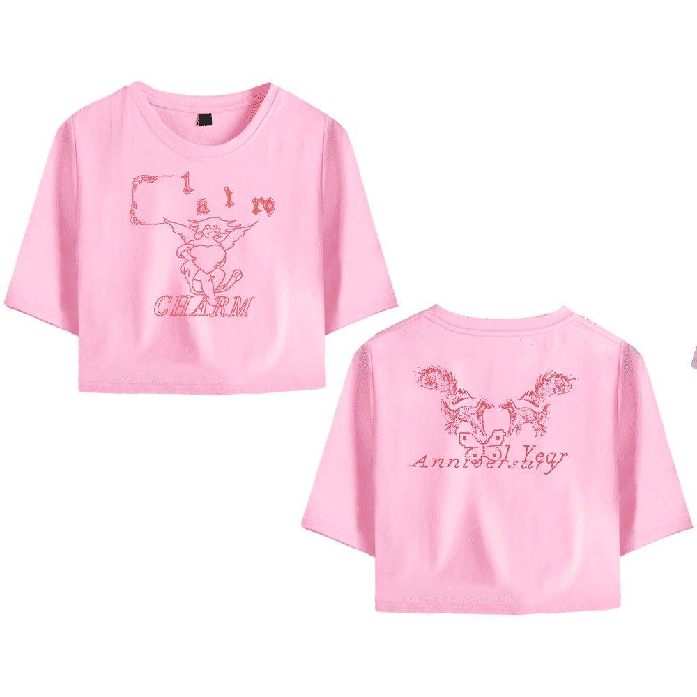 Clairo Merch Charm Angels Crop Top Midriff-Baring T-shirt Women Girl ...
