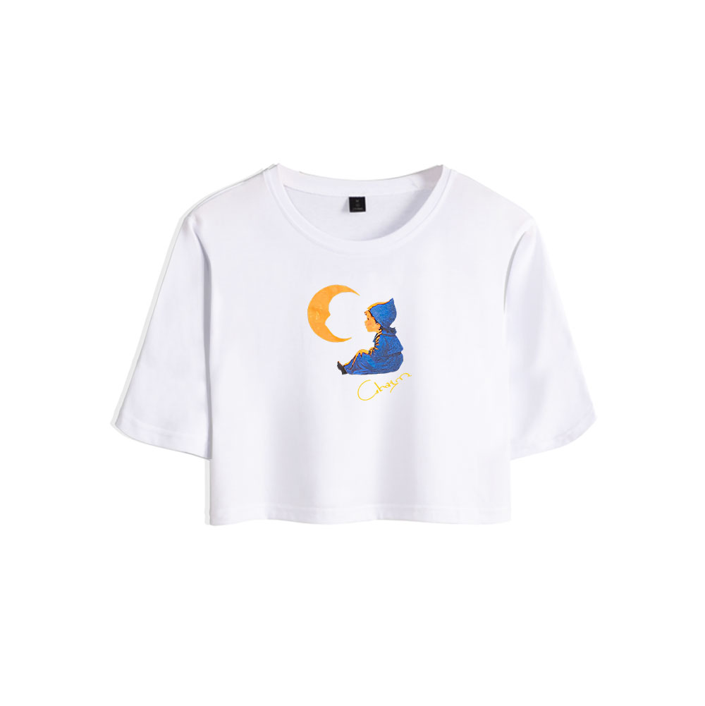 Clairo Merch Charm Moon Crop Top Midriff-Baring T-shirt Women Girl ...