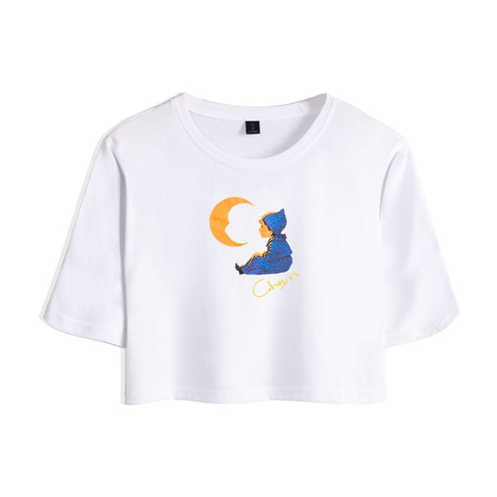 Clairo Merch Charm Moon Crop Top Midriff-Baring T-shirt Women Girl ...