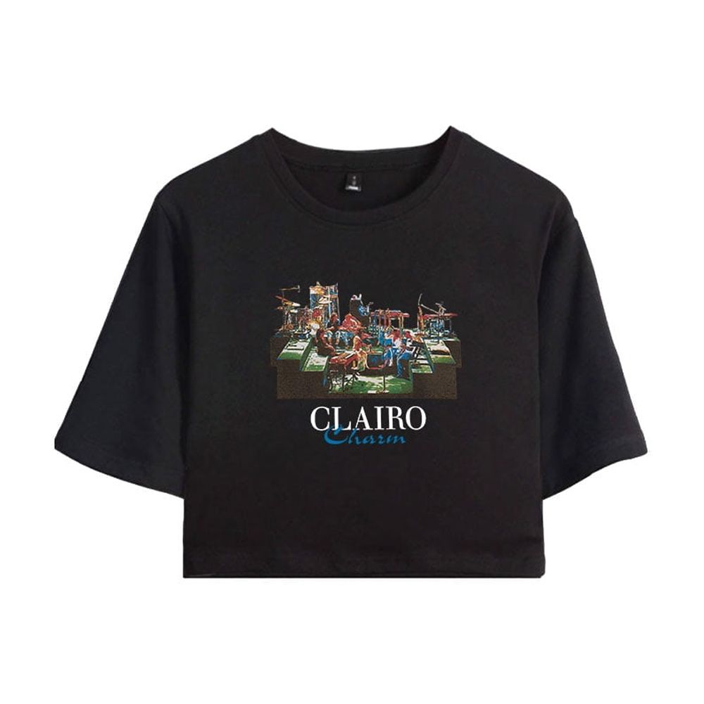Clairo Merch Charm Stage Crop Top Midriff-Baring T-shirt Women Girl ...
