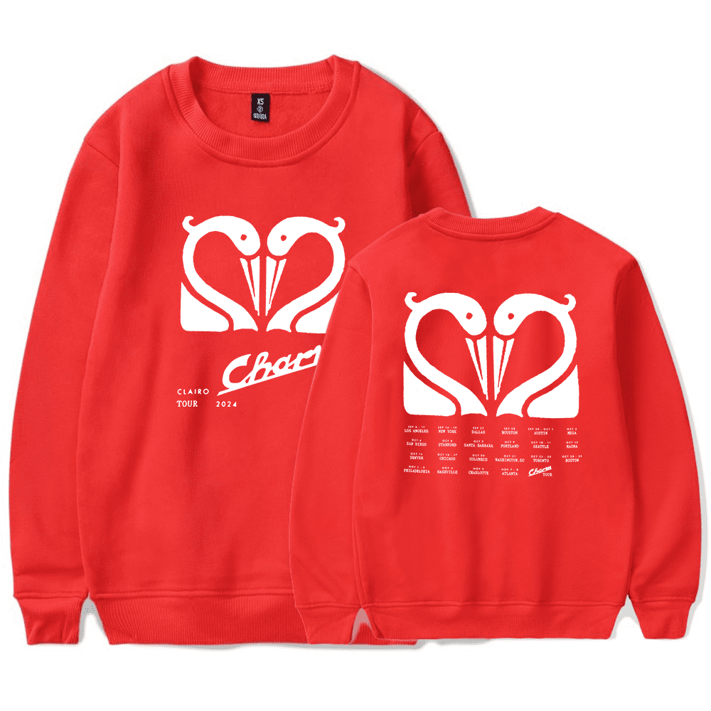 Clairo Merch Charm Swan Tour Sweatshirt Crewneck Men Women Long Sleeve Hoodie Pullover Top ...