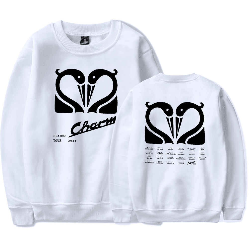 Clairo Merch Charm Swan Tour Sweatshirt Crewneck Men Women Long Sleeve ...