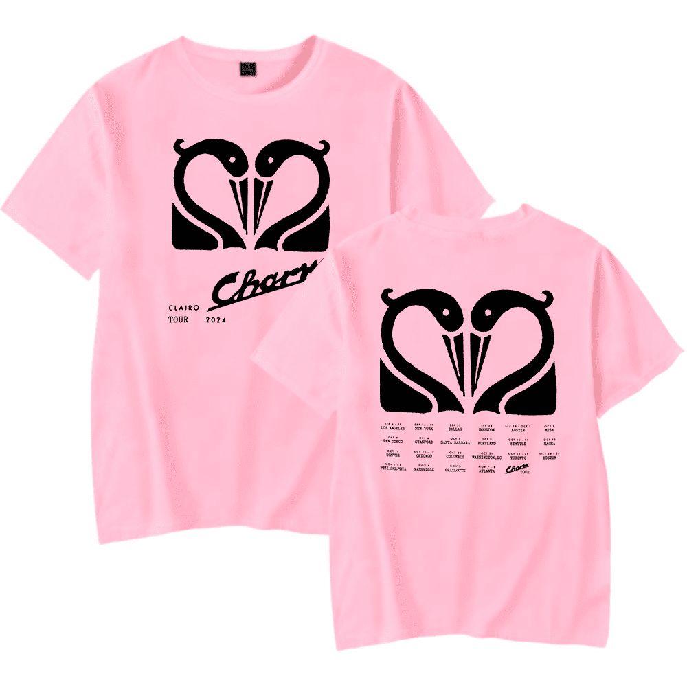Clairo Merch Charm Swan Tour T-shirt Fashion t shirt Men Women Short Sleeve Tee Crewneck Top ...