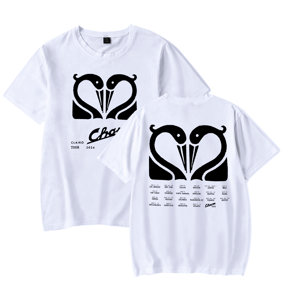 Clairo Merch Charm Swan Tour T-shirt Fashion t shirt Men Women Short ...