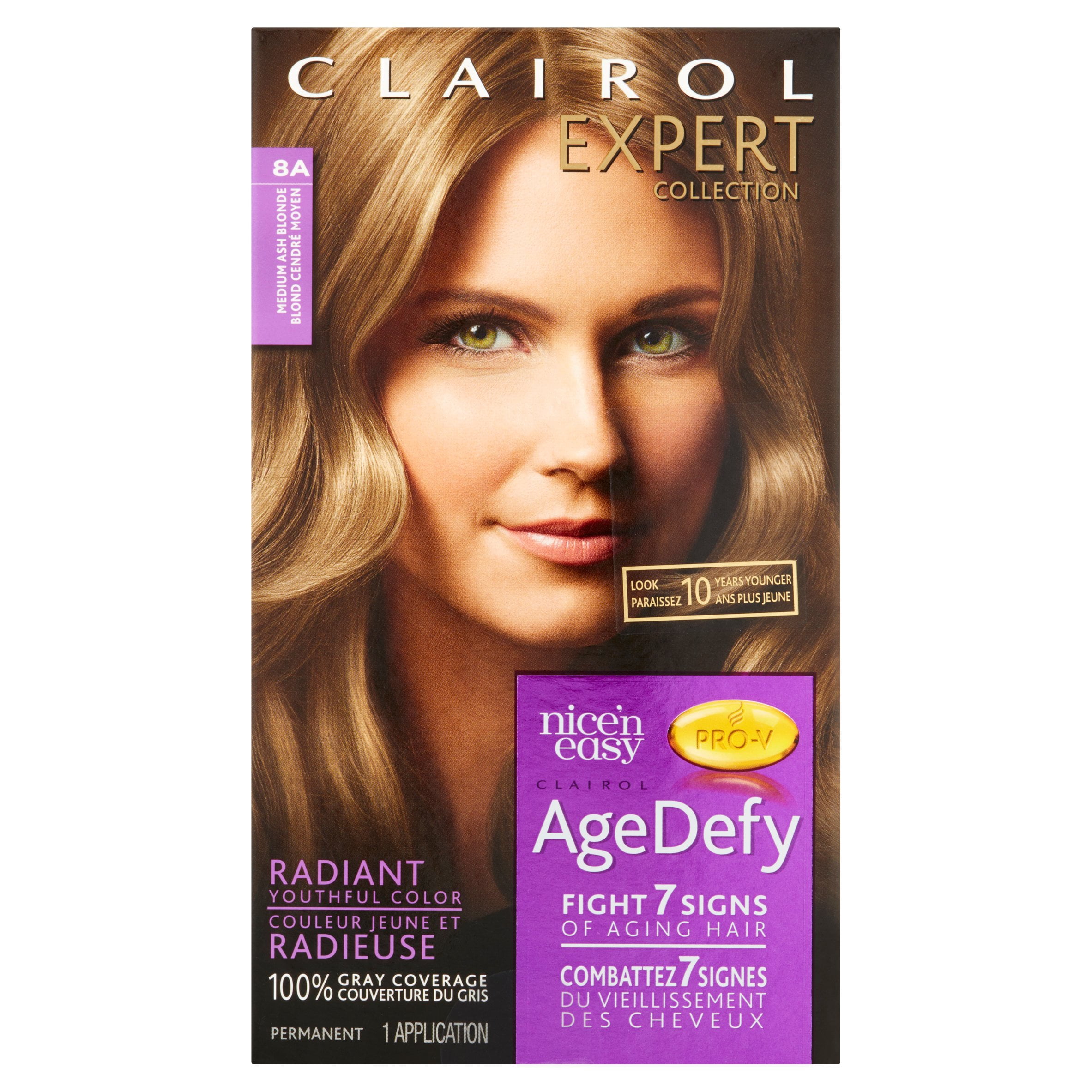 Clairol Age Defy Expert Collection Permanent Hair Color, Medium Ash ...