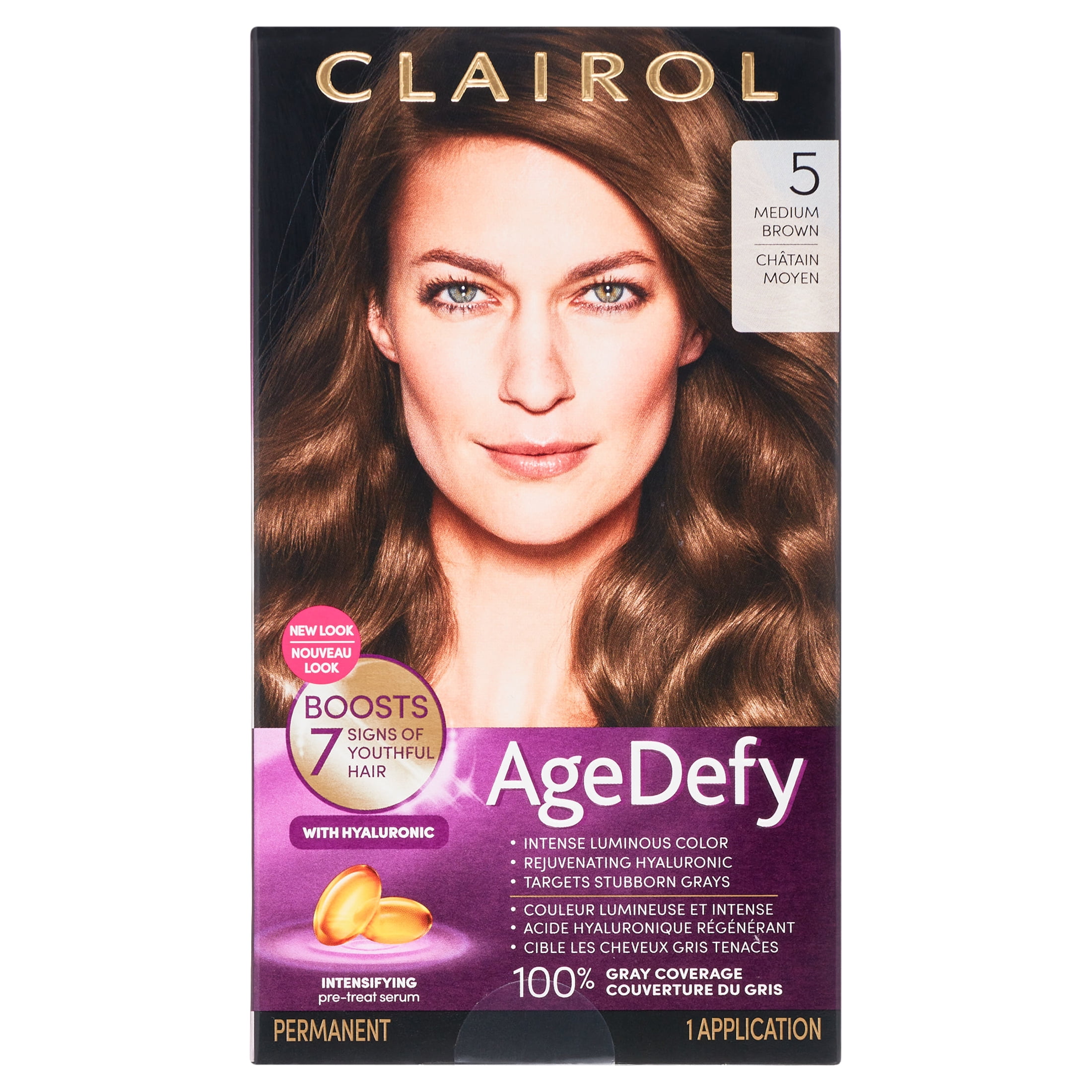 Clairol Age Defying Permanent Hair Dye Creme Tri Plex Formula Hair ...