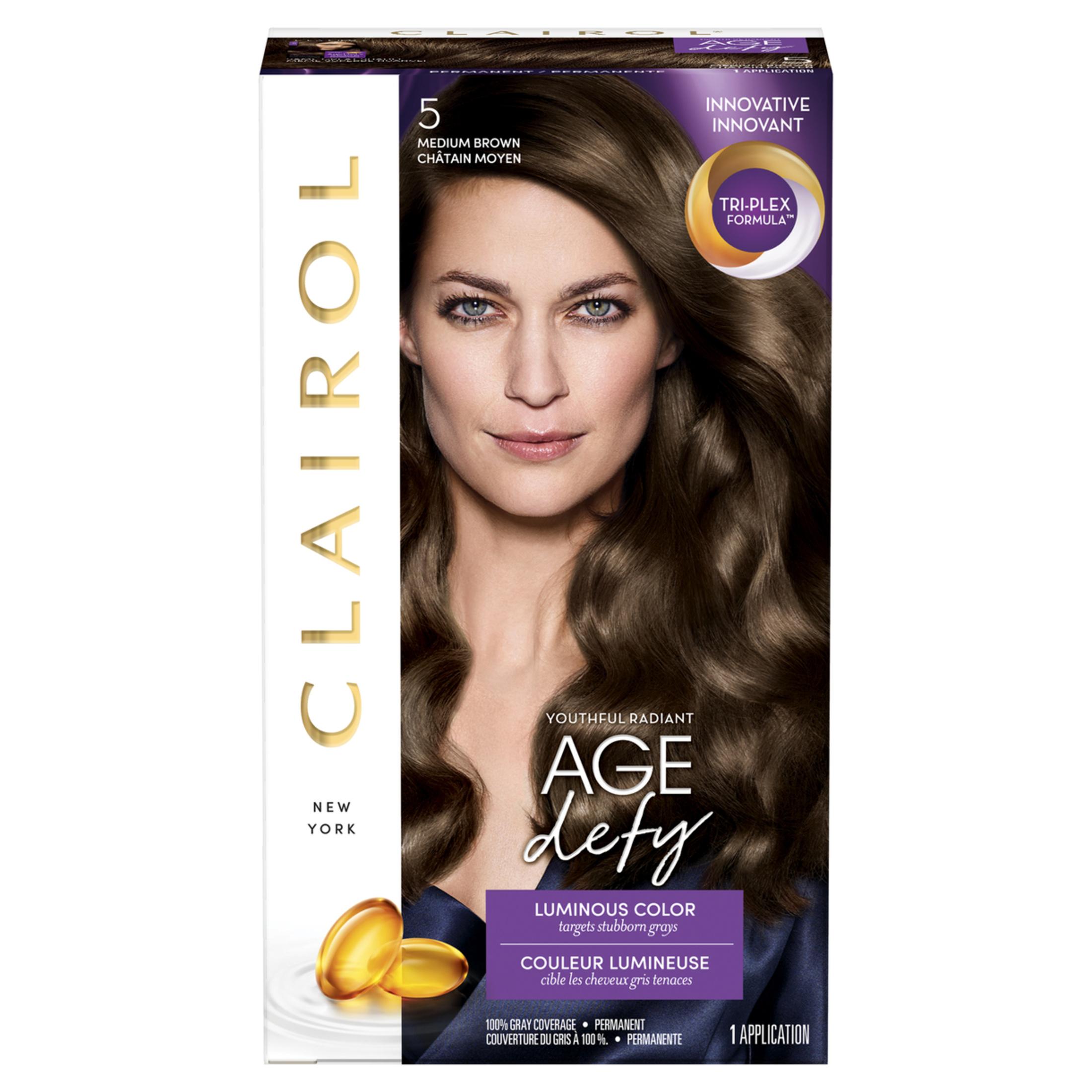 Clairol Age Defying Permanent Hair Dye Creme Tri Plex Formula Hair ...