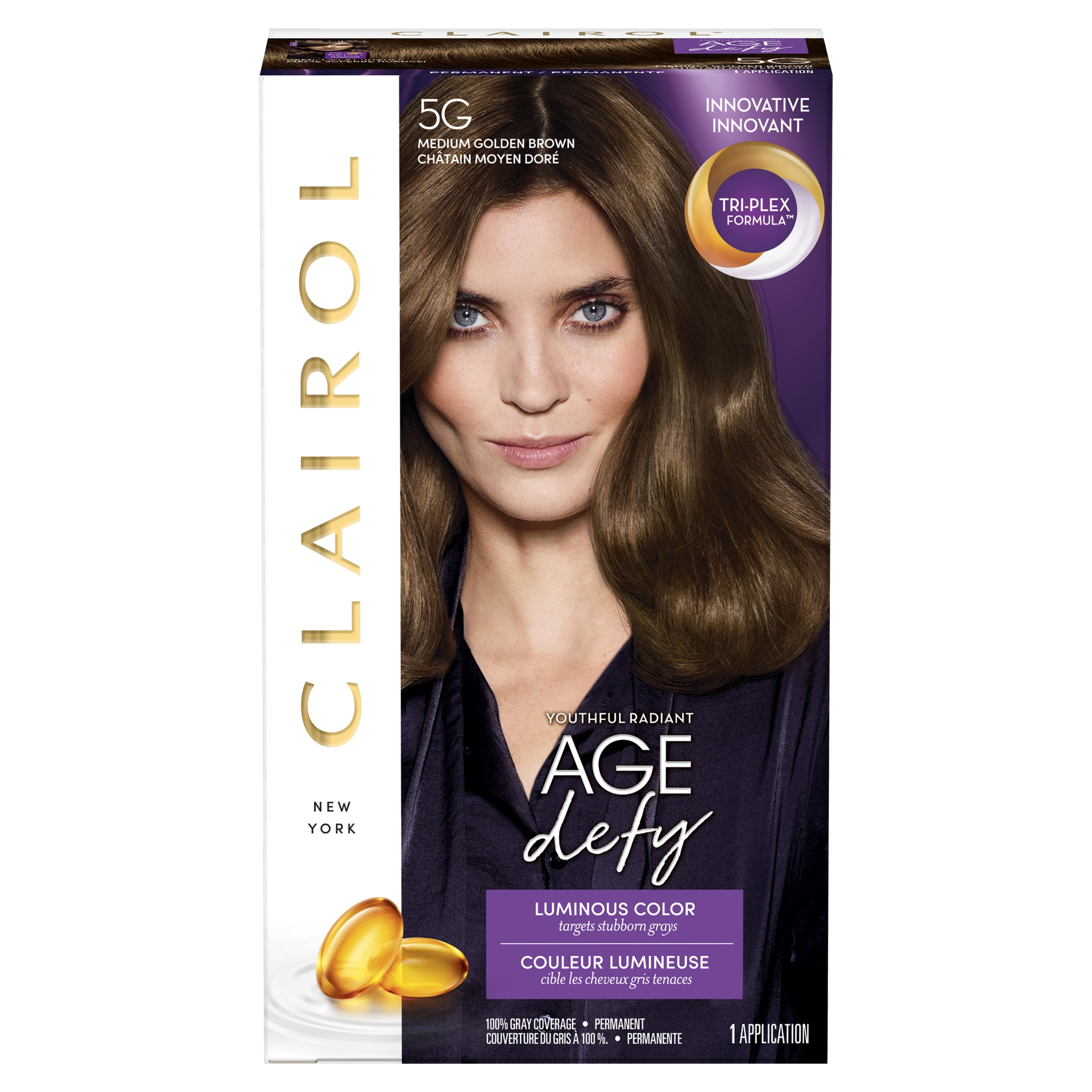 Clairol Age Defying Permanent Hair Dye Creme Tri Plex Formula Hair ...