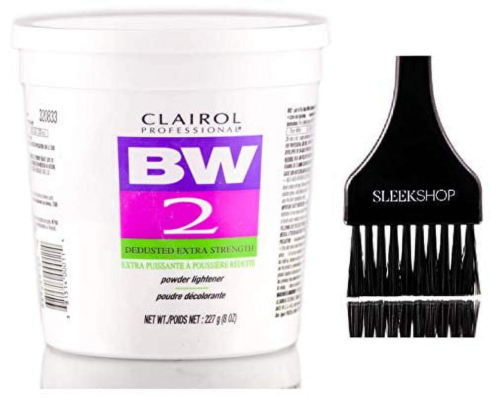 Clairol BW2 Basic White Powder Lightener BW2 Extra Strength, Dedusted (w/Sleek Tint Brush) BW 2 ...