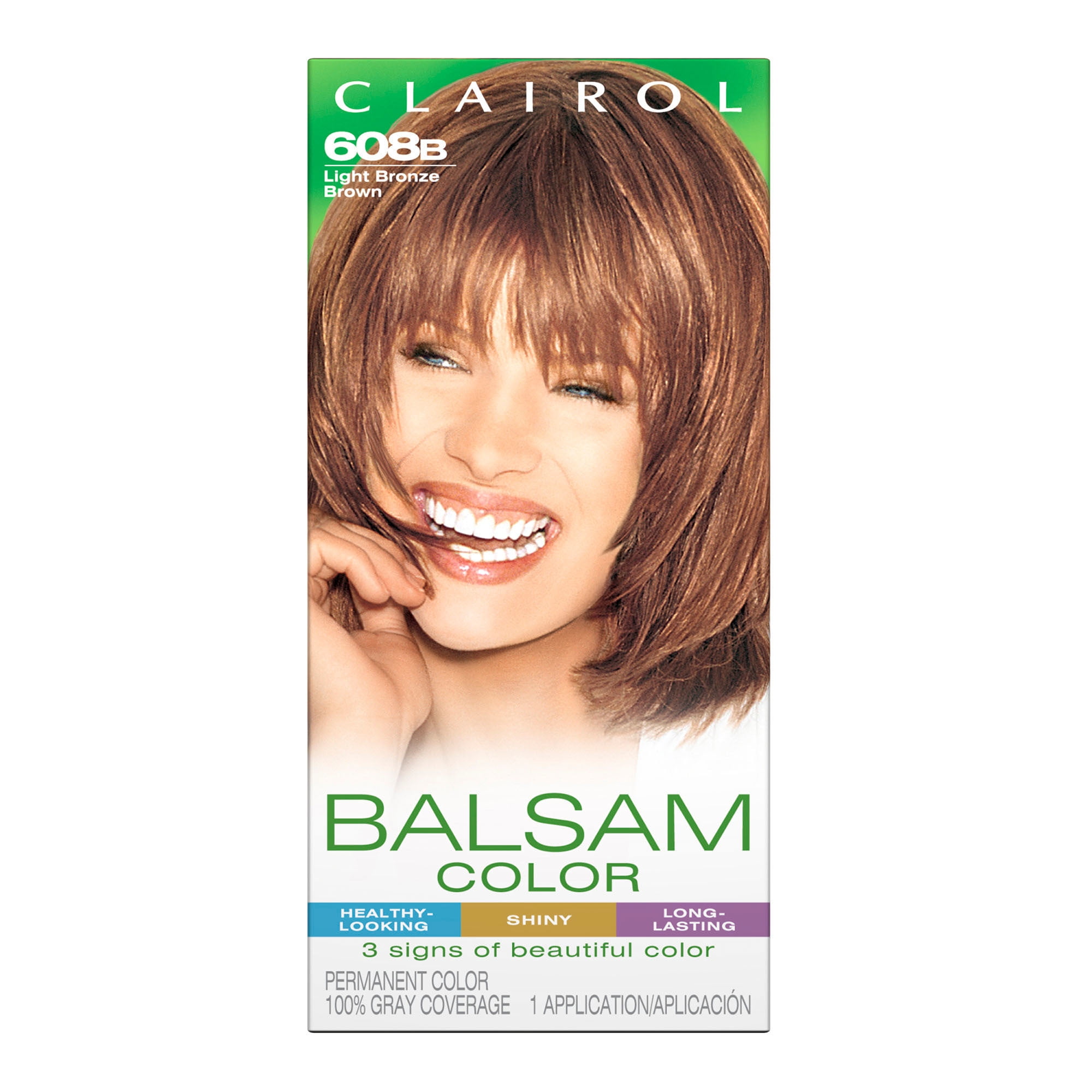 Clairol Balsam Color Hair Color, 608B Light Bronze Brown - Walmart.com