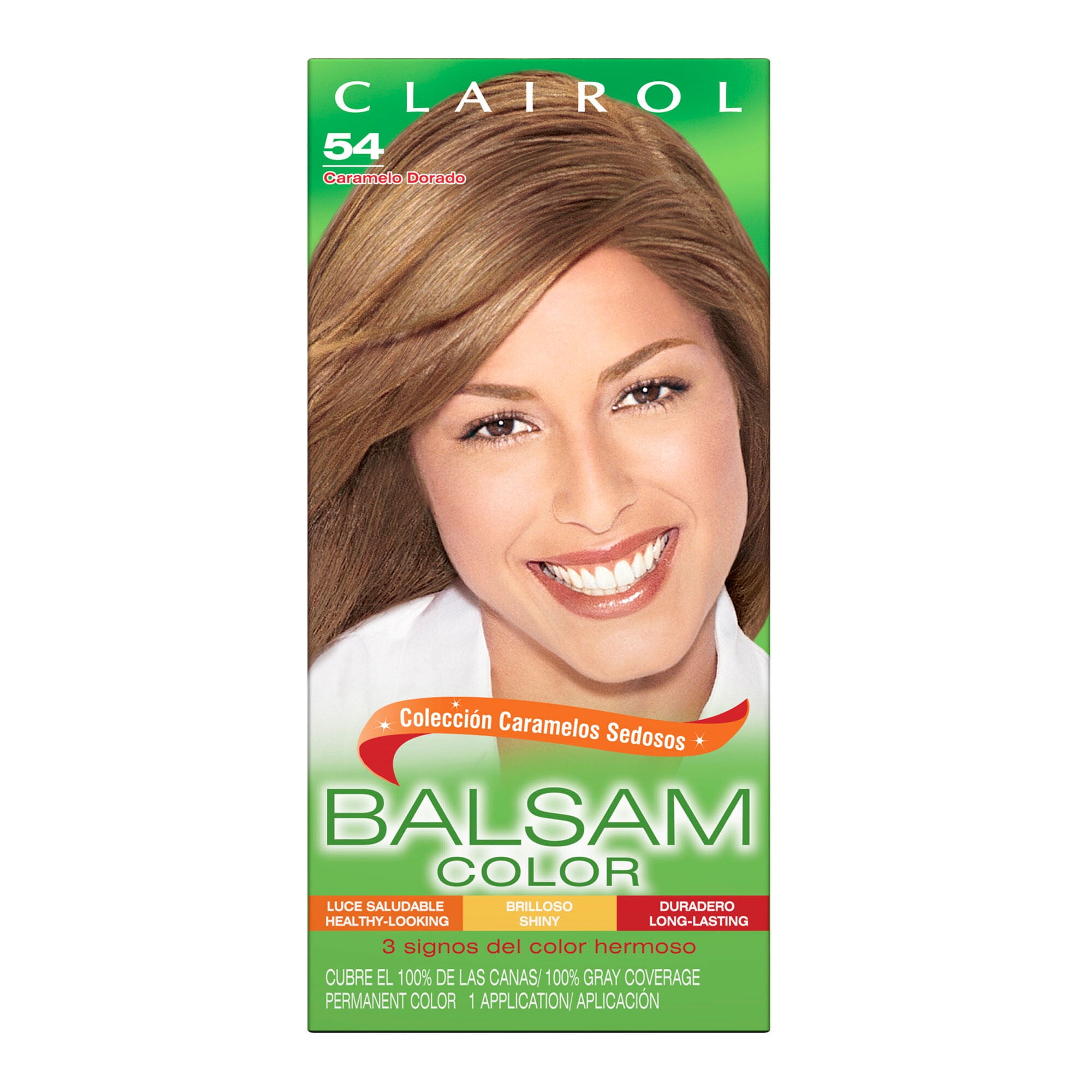 Clairol Balsam Color Long Lasting Permanent Hair Color Kit, 054 Golden ...