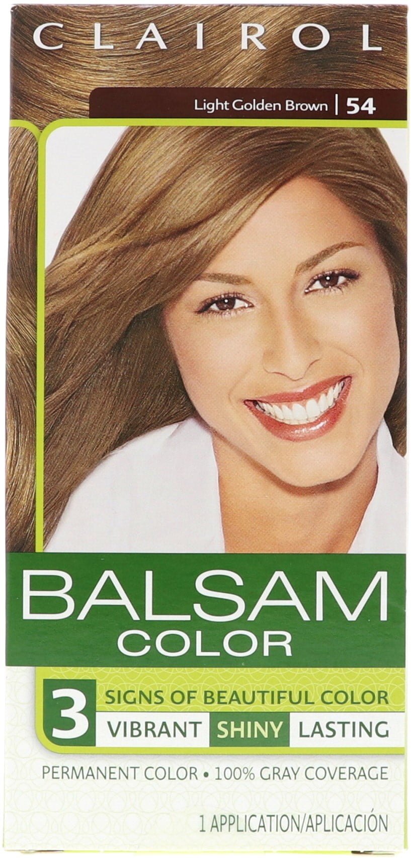 Clairol Balsam Hair Color, [54] Light Golden Brown 1 kit (Pack of 2 ...