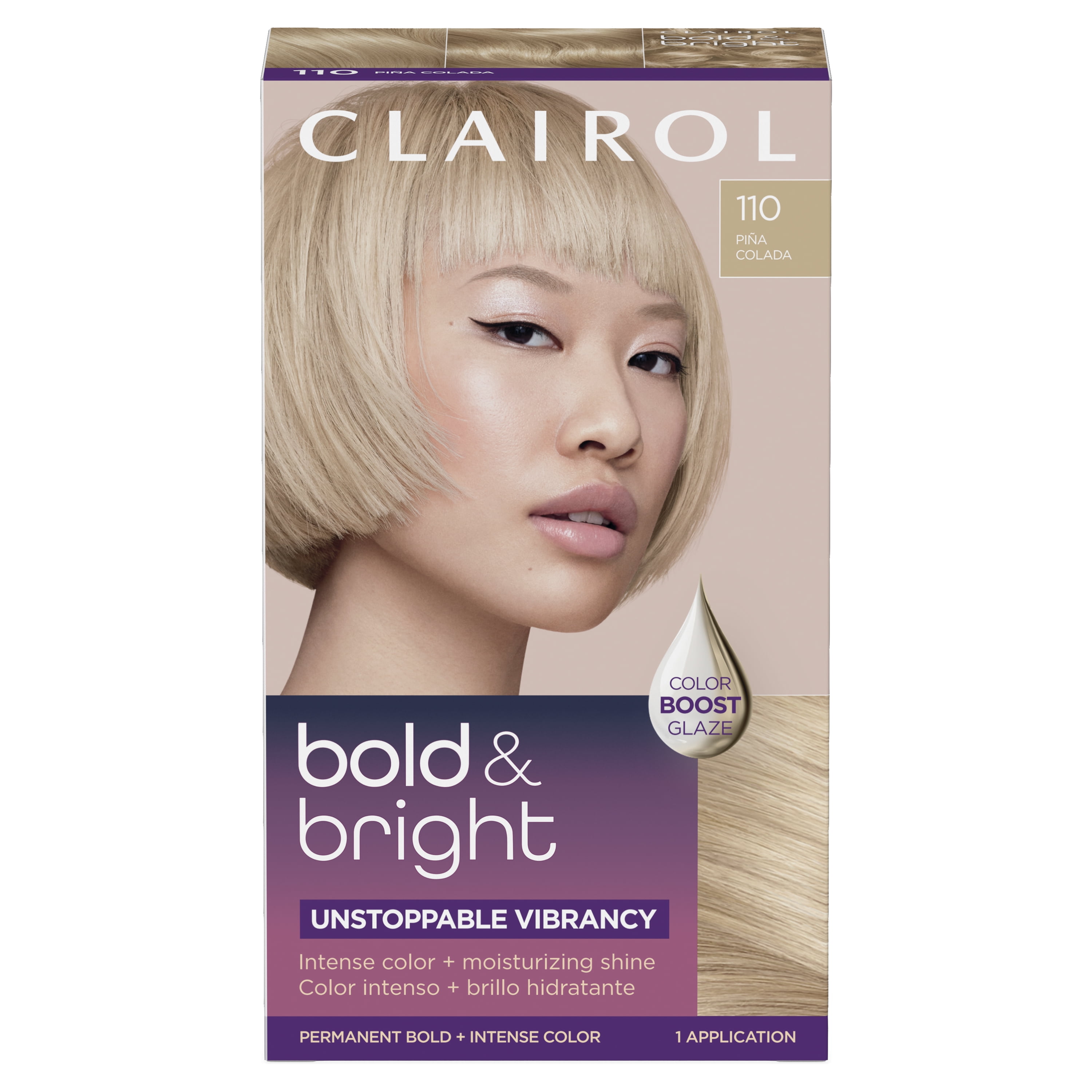 Clairol Permanent Hair Dye Pina Colada 110 Blonde, Vibrant Color with ...