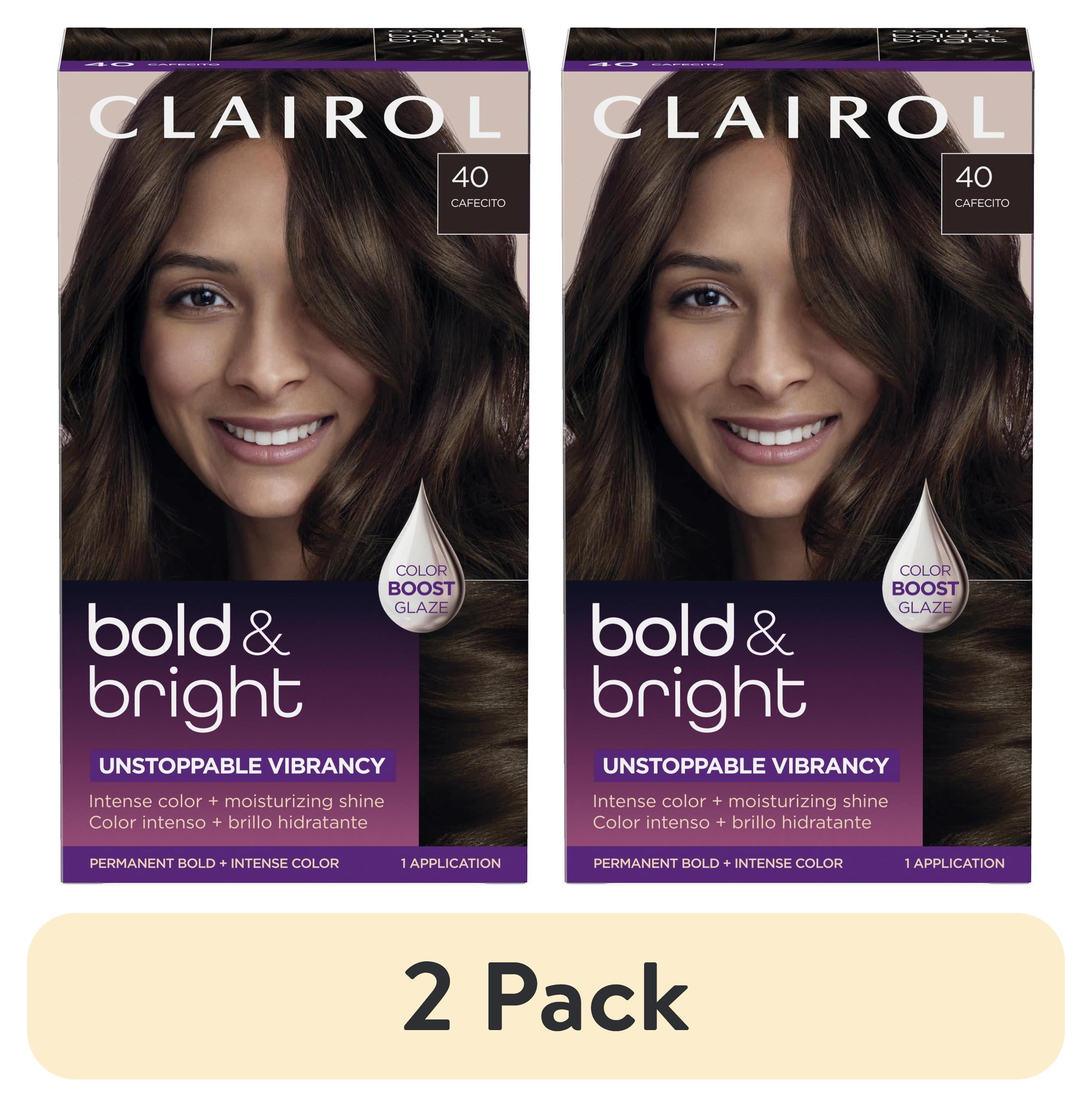 (2 pack) Clairol Bold & Bright Permanent Hair Color Creme, 40 Cafecito ...