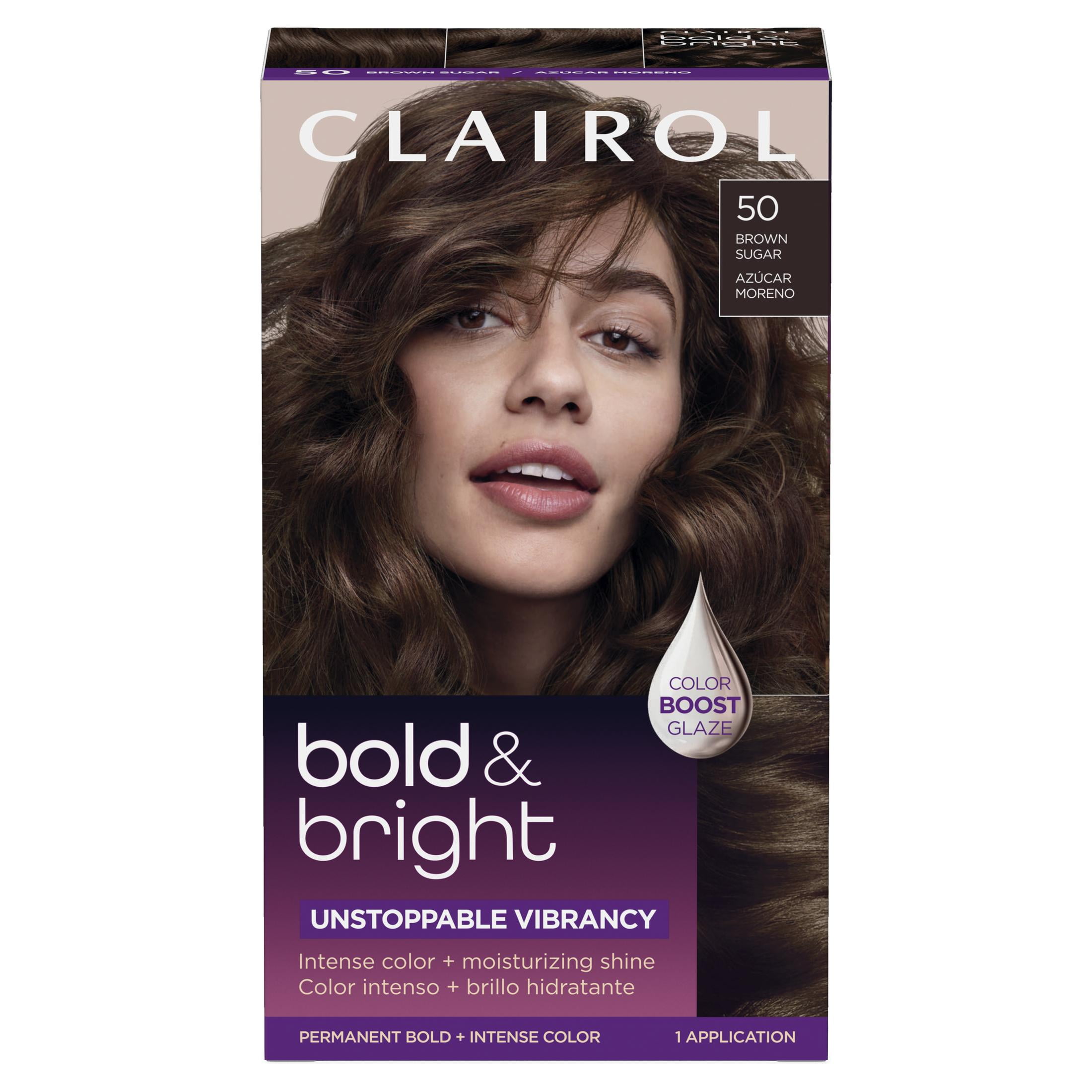 Clairol Bold & Bright Permanent Hair Color Creme, 50 Brown Sugar, Hair ...