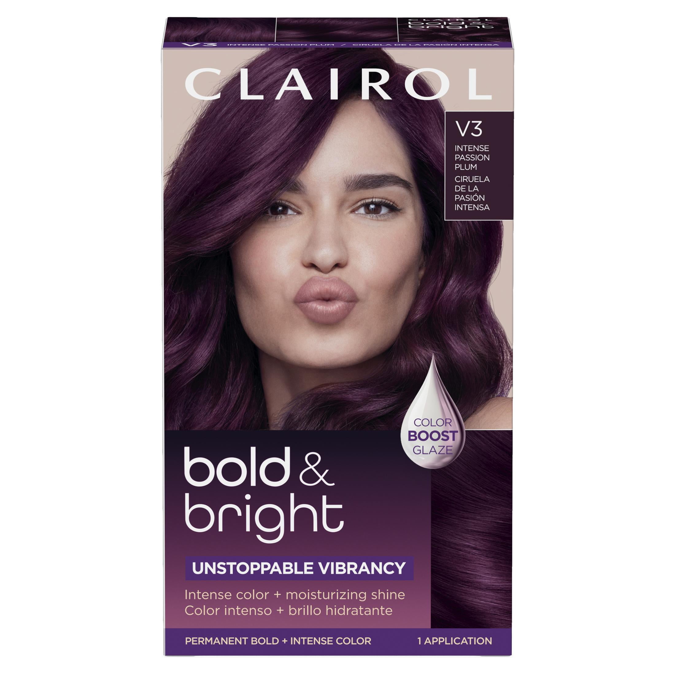 Clairol Bold & Bright Permanent Hair Color Creme, V3 Intense Passion ...