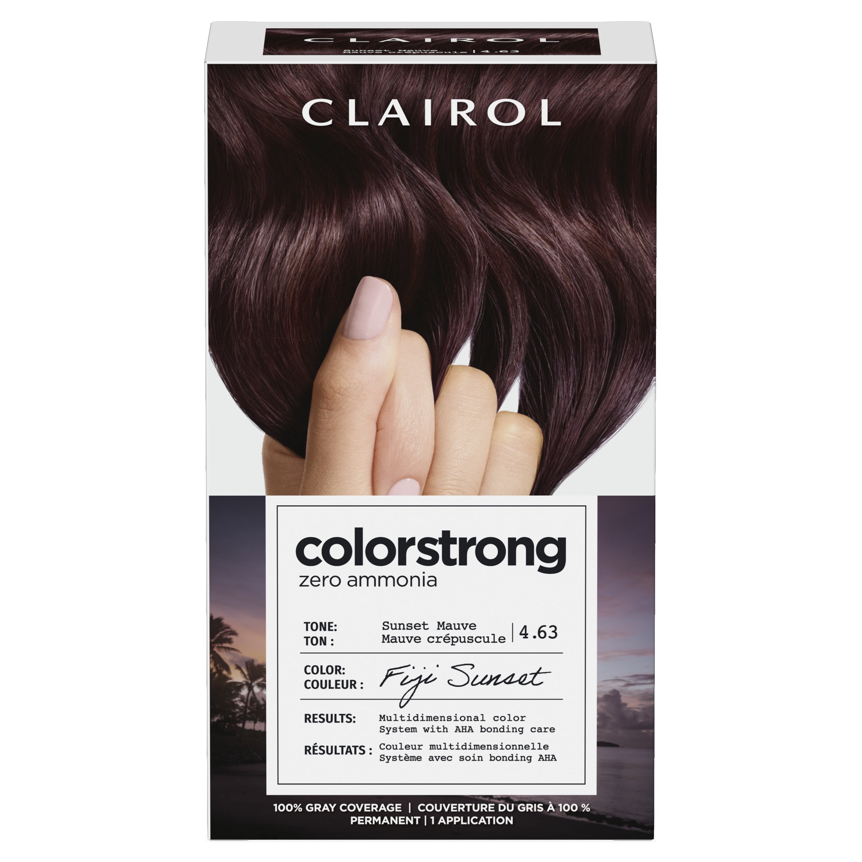 Clairol ColorStrong Permanent Hair Dye, 4.63 Sunset Mauve - Fiji Sunset ...